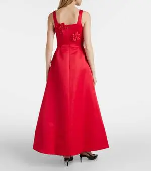 LEO LIN Rianne Floral-applique Maxi Dress