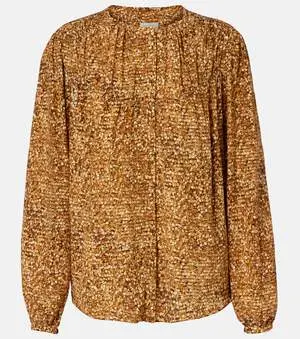 Isabel Marant Étoile Sally Printed Silk-blend Blouse