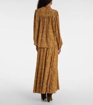 Isabel Marant Étoile Sally Printed Silk-blend Blouse