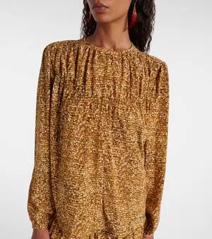 Isabel Marant Étoile Sally Printed Silk-blend Blouse