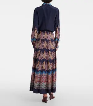 Etro Paisley Silk Maxi Skirt