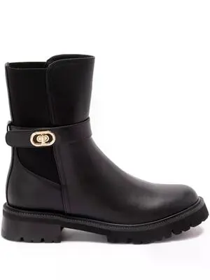 TWINSET Buckled Leather Boots