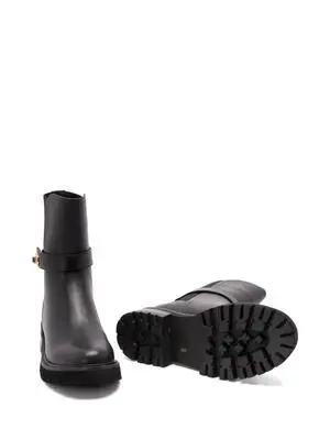 TWINSET Buckled Leather Boots