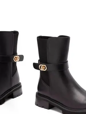 TWINSET Buckled Leather Boots