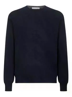 D4.0 Ribbed Crew-neck Sweater - Blue