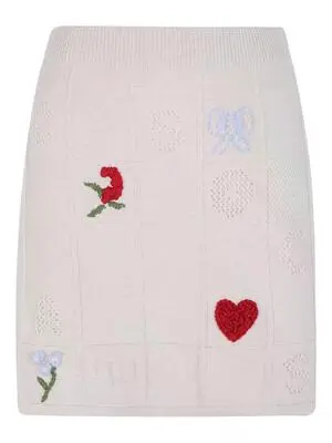 TWINSET X Marco Rambaldi Embroidered Knit Skirt