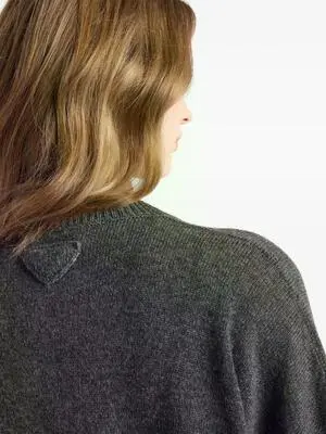 Prada Ribbed Cashmere V-neck Cardigan
