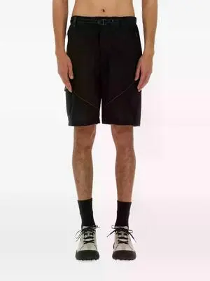 AND WANDER Belted Mesh-panel Shorts