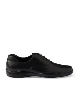 Prada Toblach Lace-up Loafers - Black