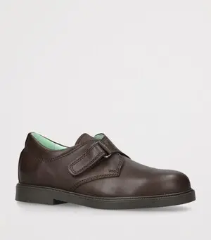 PAPOUELLI Fergus Leather Velcro Shoes - Brown