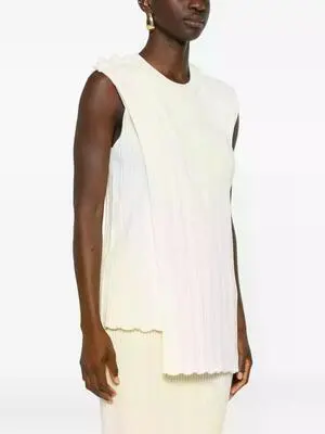 JIL SANDER Ribbed Sleeveless Scoop Neck Top