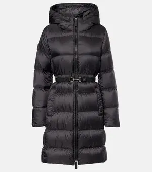 Max Mara Belted Quilted Down Coat - Black