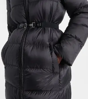 Max Mara Belted Quilted Down Coat - Black