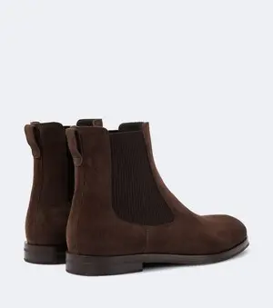 Manolo Blahnik Suede Chelsea Boots