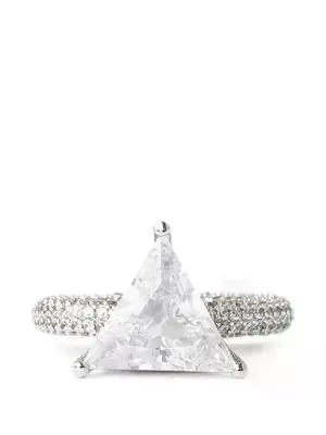 IZABEL DISPLAY Mega Triangle Pavé Ring - Silver