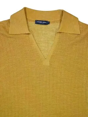 Frescobol Carioca Joaquim Ribbed V-neck Polo Shirt