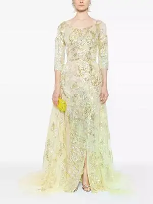 SAIID KOBEISY Embroidered Maxi Dress