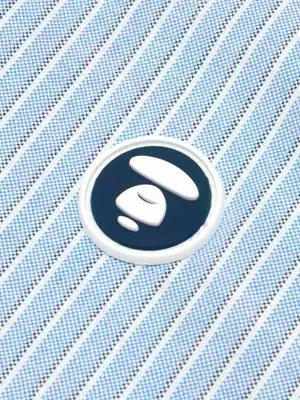 AAPE BY *A BATHING APE Embroidered Striped Shirt - Blue