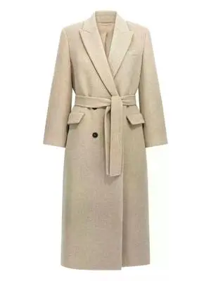 Brunello Cucinelli Belted Peak-lapel Coat