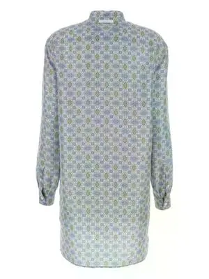 Prada Printed Silk Shirt Dress