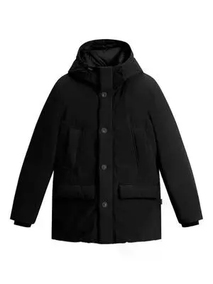 Woolrich Button-fastening Hooded Jacket - Black