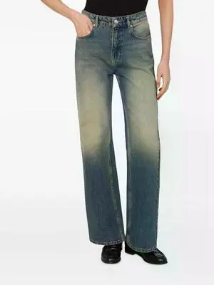 Moschino Wide Leg Faded Jeans