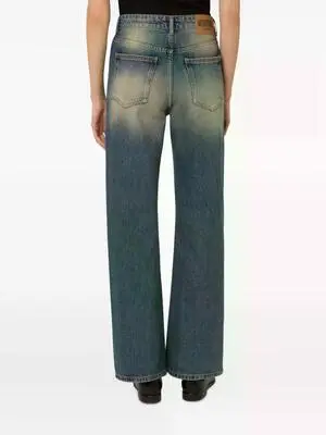 Moschino Wide Leg Faded Jeans
