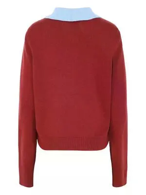 SELF-PORTRAIT Patch-pocket Knitted Polo Top