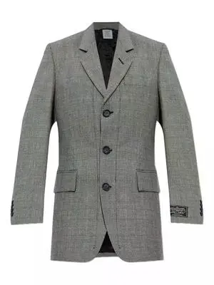 Vetements Check-pattern Blazer - Grey