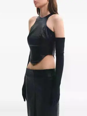 LIKA Name' Crocodile-effect Zip-fastening Top