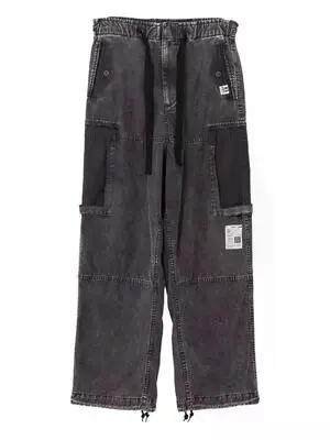 Mihara Yasuhiro Panelled Drawstring Jeans - Black