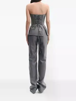 LIKA Name Cut-out Trousers - Grey