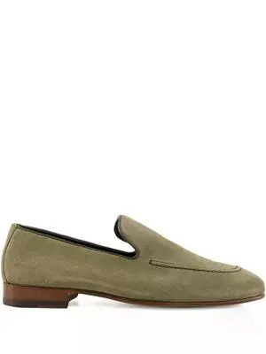 Manolo Blahnik Suede Loafers - Green