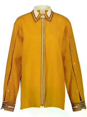 PAULA Embroidered Shirt - Yellow