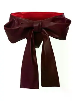 LIKA Bow-detail Mini Shorts - Red