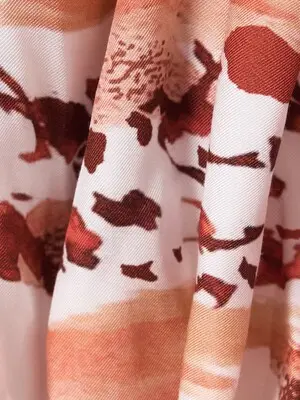 JW Anderson Pleated Printed Twill Mini Skirt