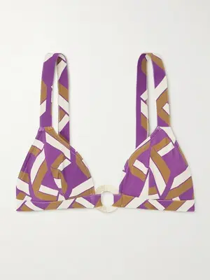 ERES Must Embellished Printed Triangle Bikini Top - Multi