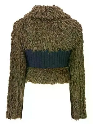 Andersson Bell Belted Shearling Cardigan