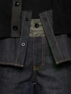 Sacai Panelled Cotton Jeans