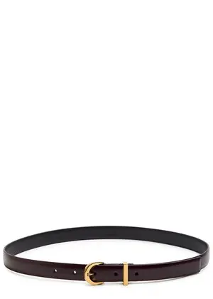Khaite Luna Leather Belt - Burgundy