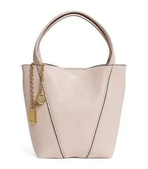 Chloé Small Leather Spin Tote Bag - Pink