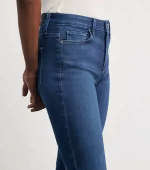 Paige Laurel Canyon Stretch-denim Bootcut Jeans - Navy
