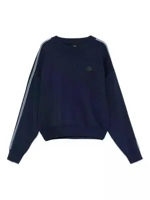 P.E Nation Striped Knit Jumper - Blue