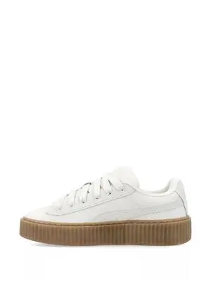 FENTY BEAUTY Creeper Phatty Leather Lace-up Sneakers - White