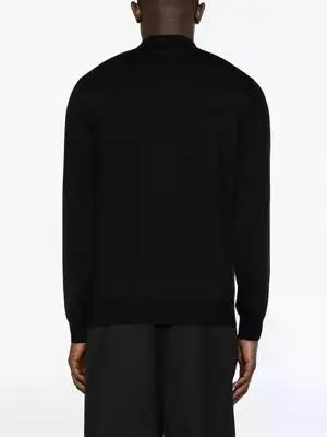 CRUCIANI Fine-knit Long-sleeved Polo Shirt