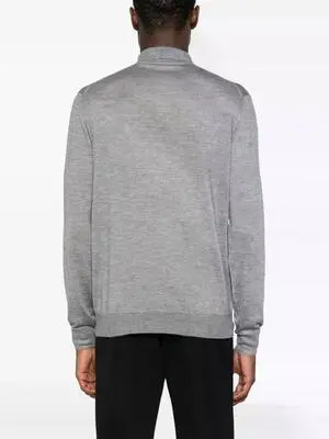 CRUCIANI Fine-knit Long-sleeved Polo Shirt