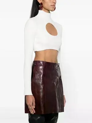 COURREGES Ribbed Knit Cut-out Jumper
