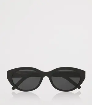 Saint Laurent Acetate Cat Eye Sunglasses - Black