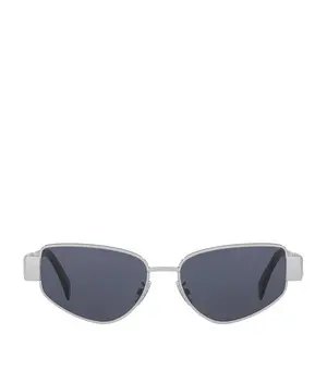 Celine Metal Triomphe Cat Eye Sunglasses - Grey