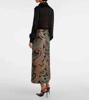 Etro Paisley Jacquard Midi Skirt